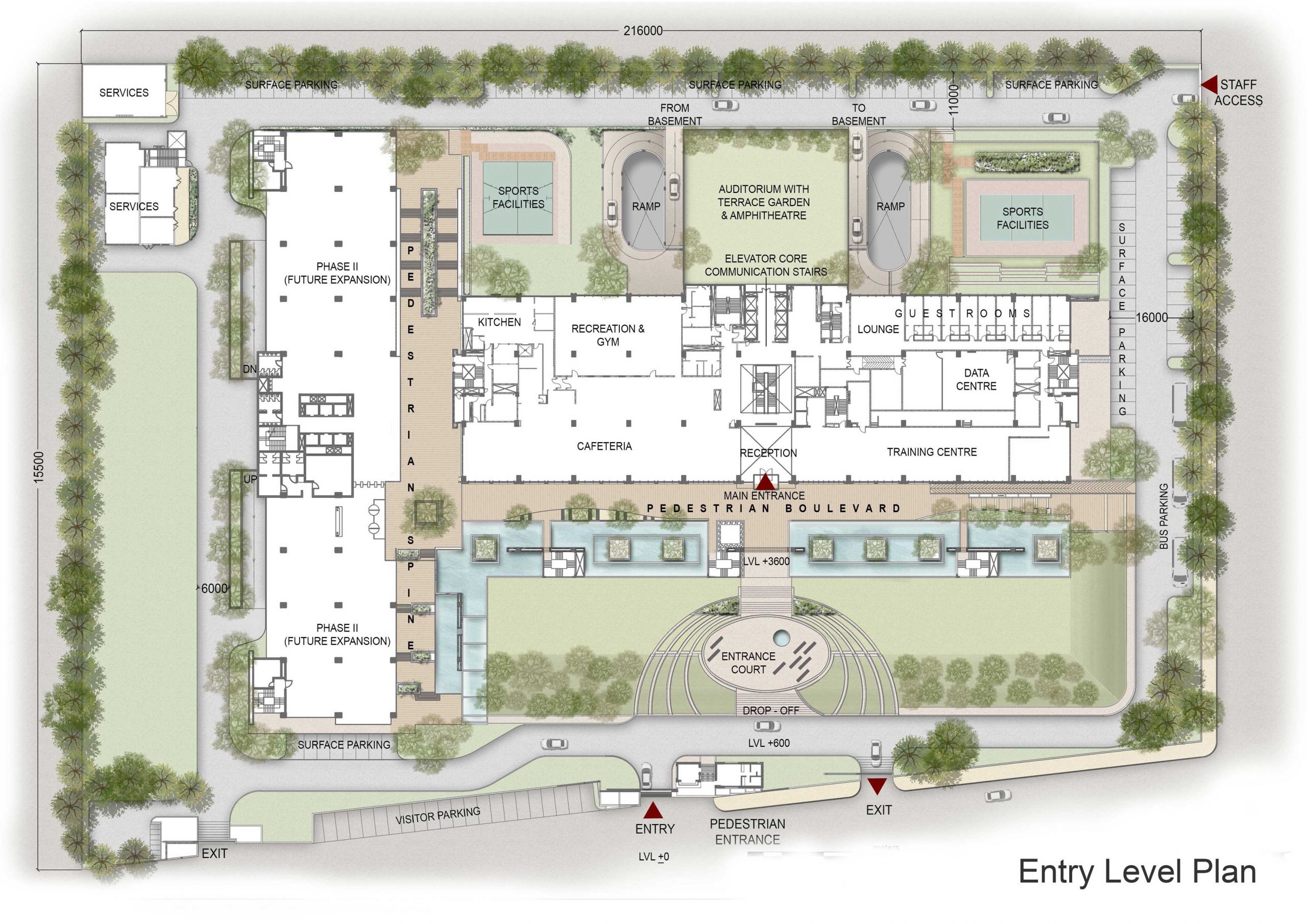 Technical Drawing of the Adobe Corporate Building located at Sector 132 ...