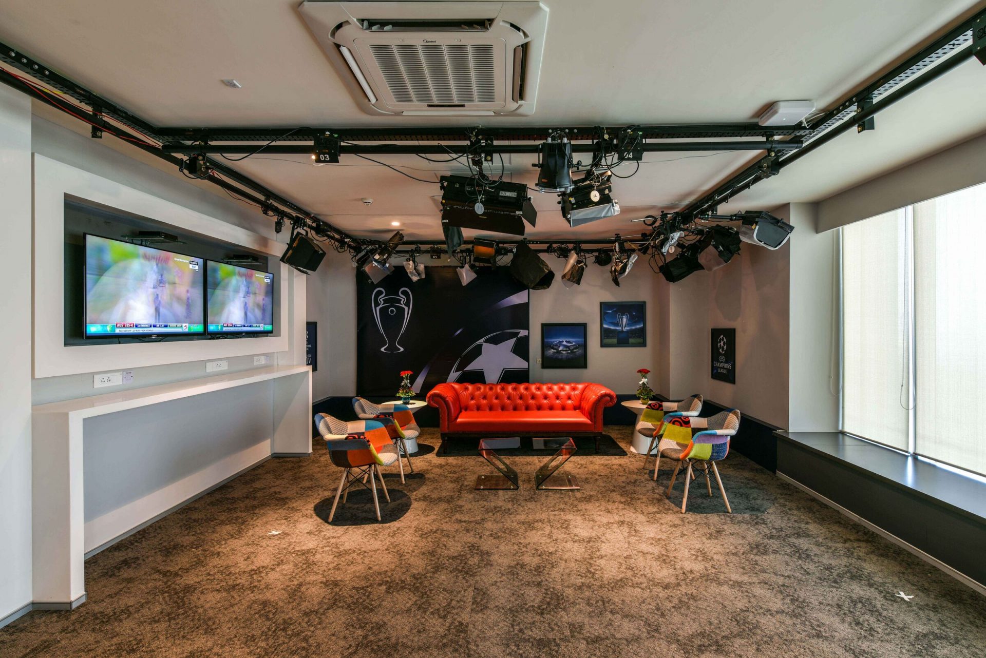 Carpets Inter designed a world-class facility of a broadcasting sports ...