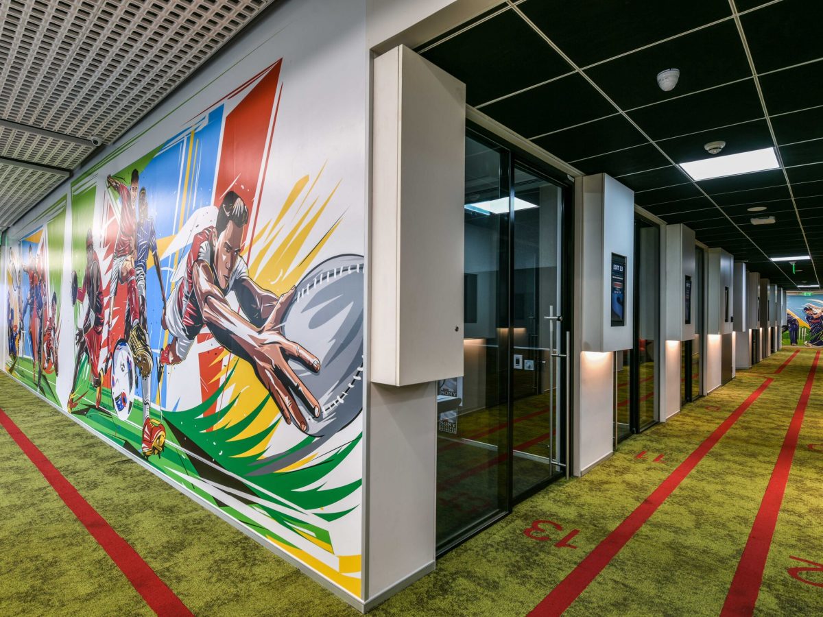 Carpets Inter designed a world-class facility of a broadcasting sports ...