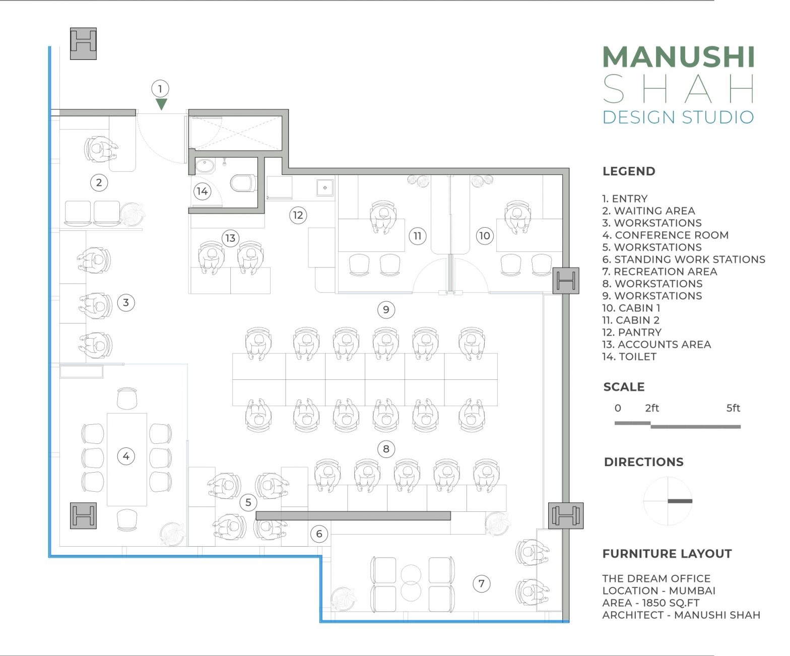 The Dream Office by Manushi Shah Design Studio - Commercial Design India