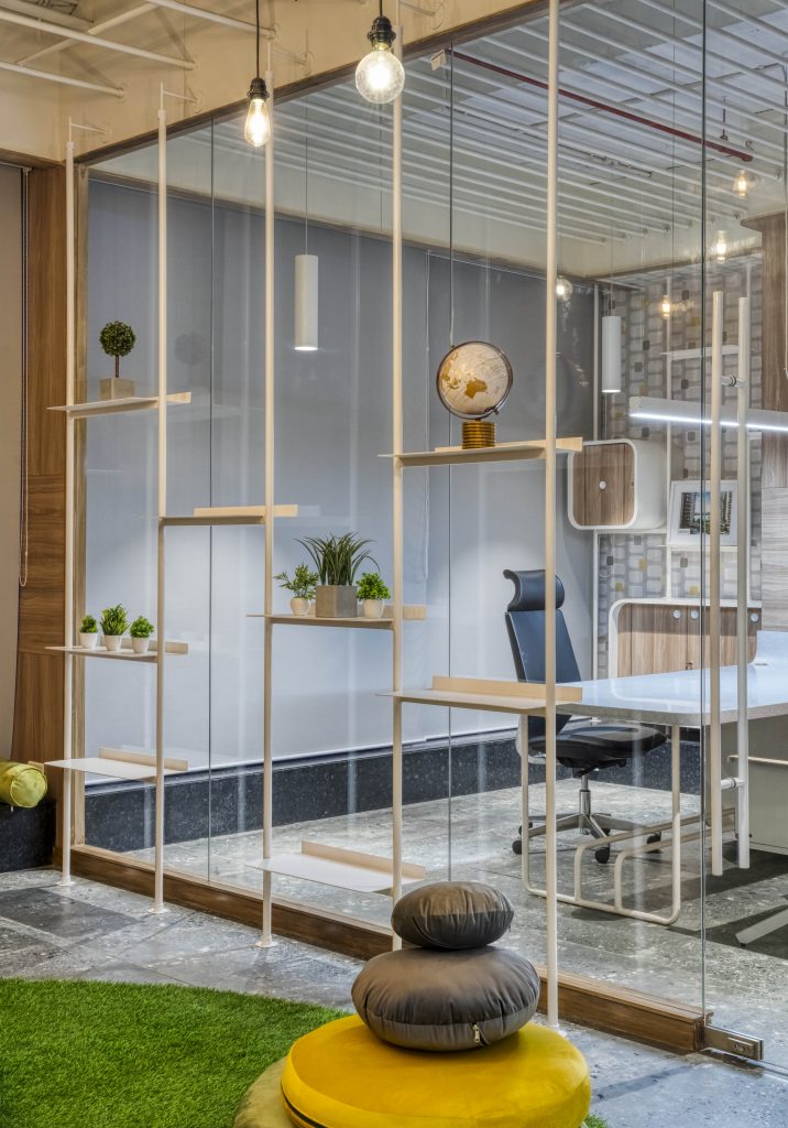 White Grid Workspace by Spaces & Design - Commercial Design India