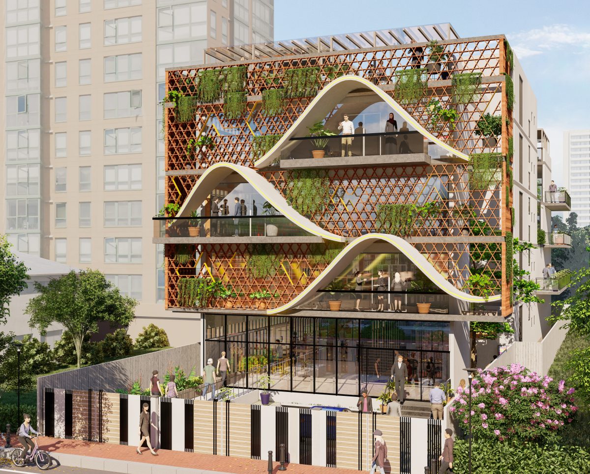 A.J Architects revamps Bangalore office space with striking stencilled ...