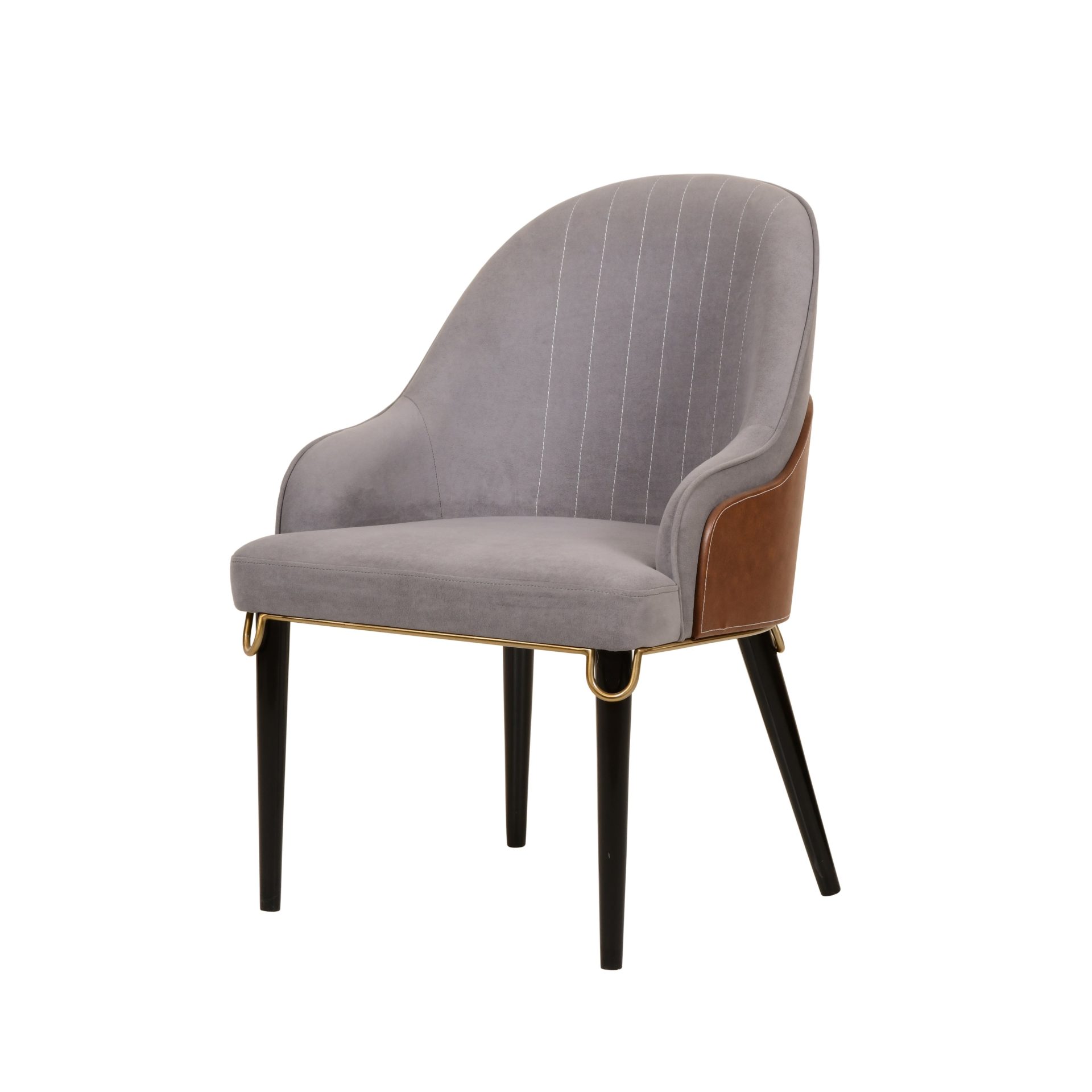 Indesign's office chairs blends Brown Leather with Gold Accents for a ...