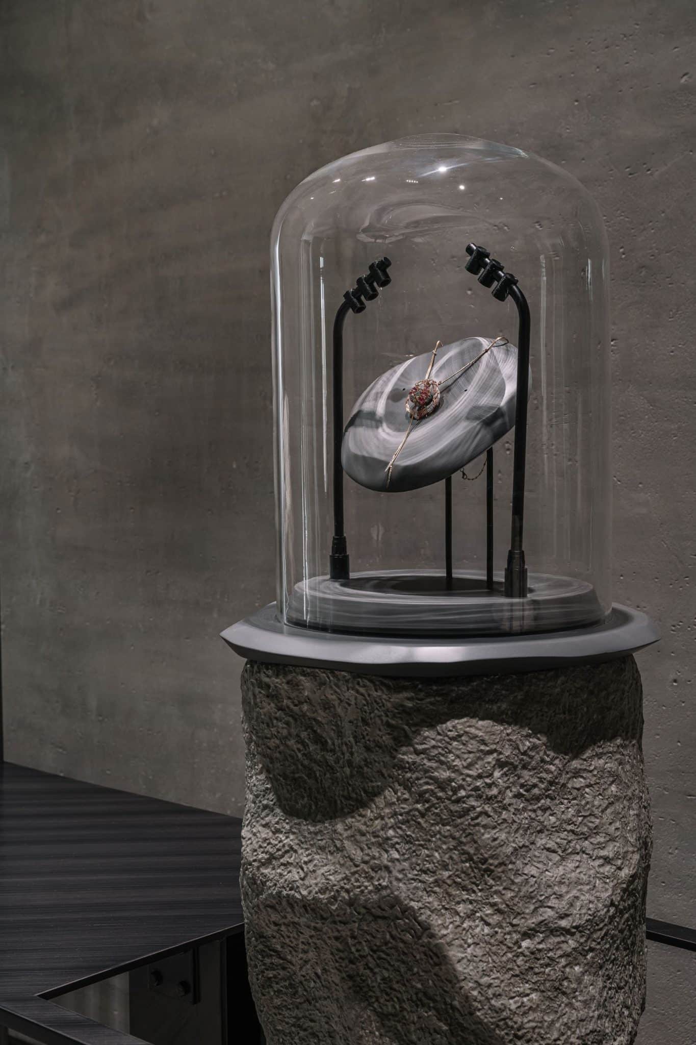 A symphony of stone and light unfolds, crafting an immersive experience ...