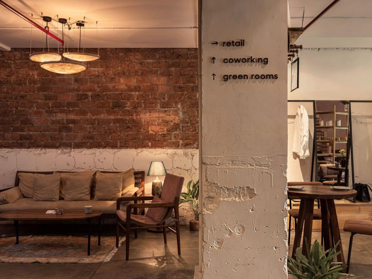 Designed by Studio Hohma, Greenr Café in Greater Kailash Delhi gleams ...